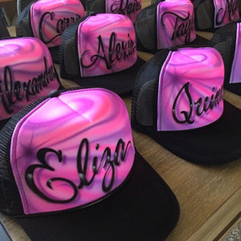 18 Personalized Birthday Party Favors | Airbrush Hats | Hip Hop Theme ...