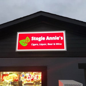 3x7 Outdoor Lighted Box Sign LED Illuminated Store Front Storefront ...
