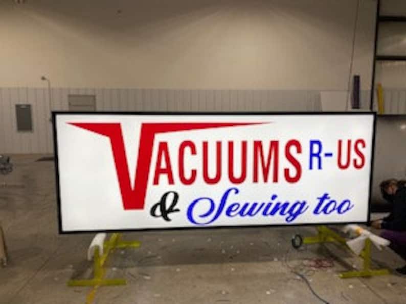 Outdoor Lighted Box Sign LED Illuminated Store Front - Etsy