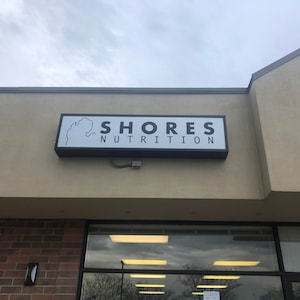 3x7 Outdoor Lighted Box Sign LED Illuminated Store Front Storefront Custom Logo Restaurant ...