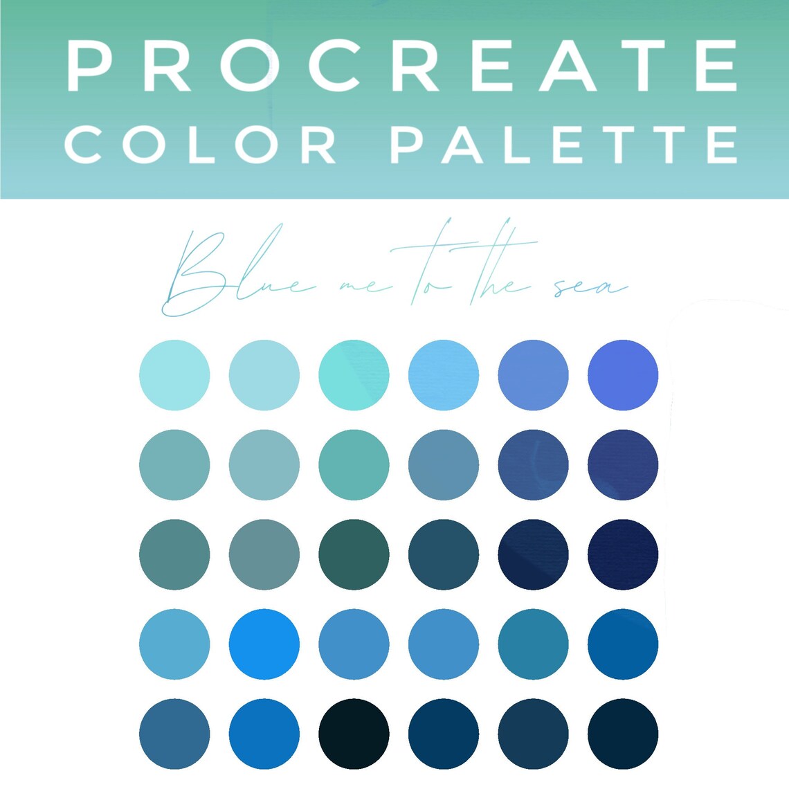 Procreate BUNDLE Color Palette Instant Download Blue Pink Green Earth ...