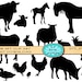 Farm Animals Silhouette/ Clip Art Vector Commercial Use /digital File ...