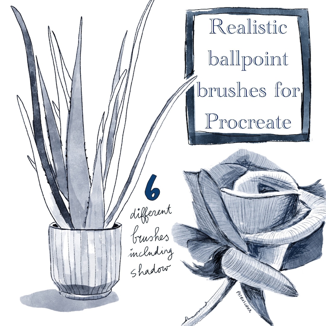 Procreate BIC Penn Ballpoint Brushes for Ballpoint Pen Illustrations - Etsy