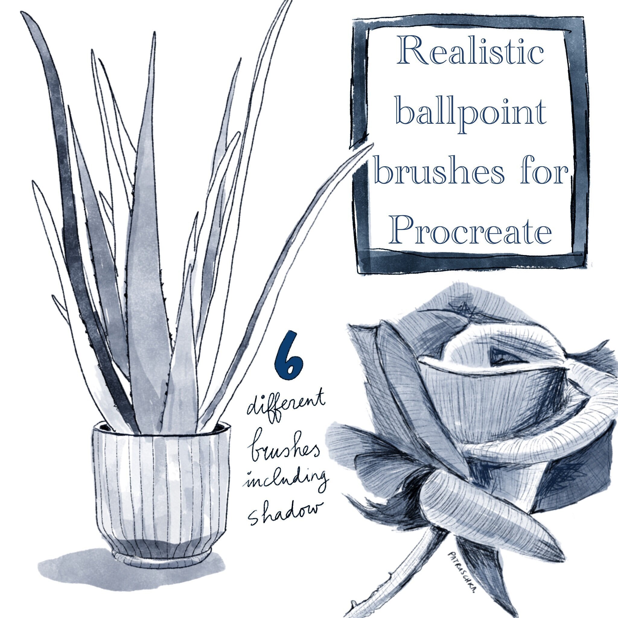 Procreate BIC Penn Ballpoint Brushes for Ballpoint Pen Illustrations - Etsy