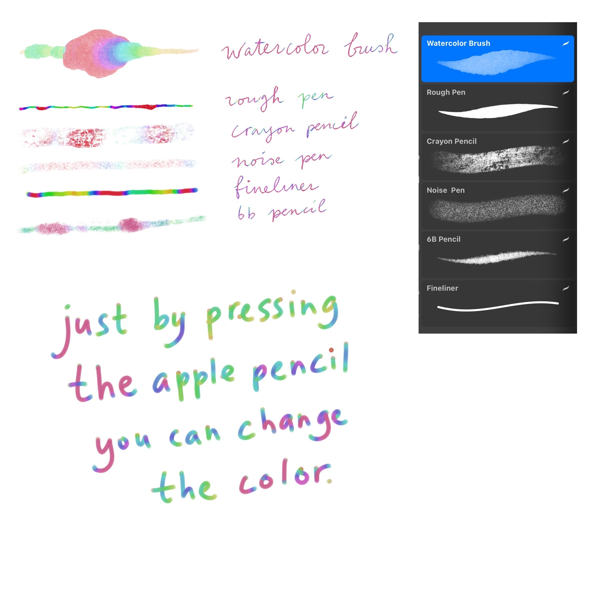 Procreate Color Changing Brushes for Easy Illustrations - Etsy