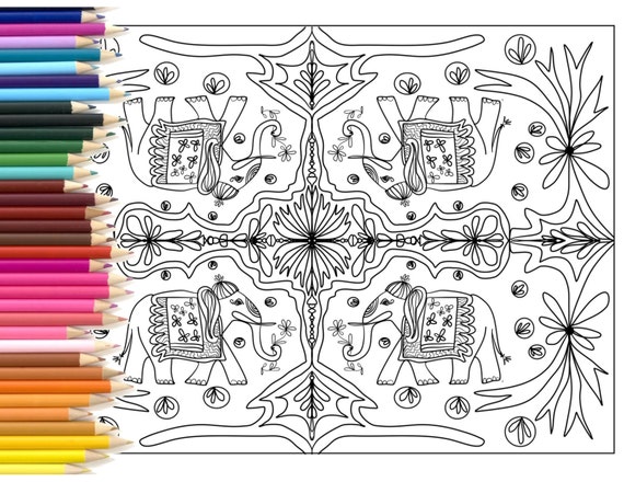 Zen Kids Coloring Page Printable Art Hand Made Illustration | Etsy