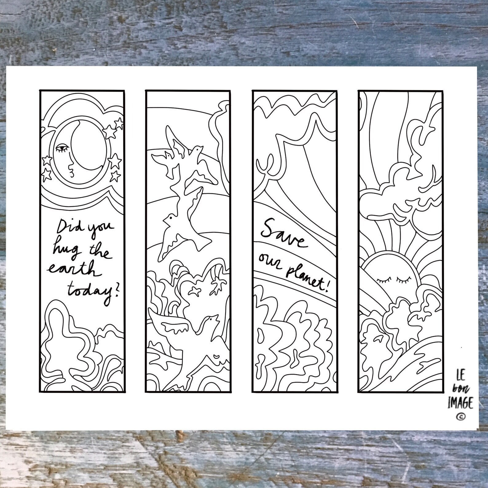 Earth Day Bookmark Coloring Page Kids Classroom Gift Teacher Stuff - Etsy