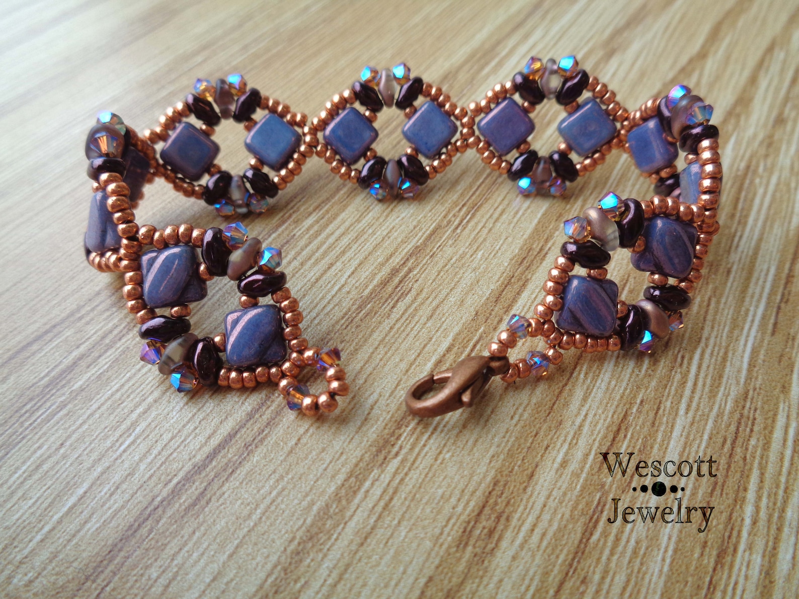 Beadweaving Pattern for Diadem Bracelet With Silky Beads and Superduos ...