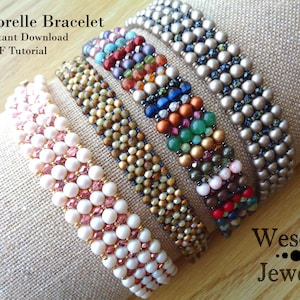 Beadweaving Pattern for Norelle Bracelet Cuff With Druks or Swarovski ...