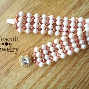 Beadweaving Pattern for Norelle Bracelet Cuff With Druks or Swarovski ...