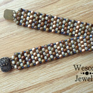 Beadweaving Pattern for Norelle Bracelet Cuff With Druks or Swarovski ...