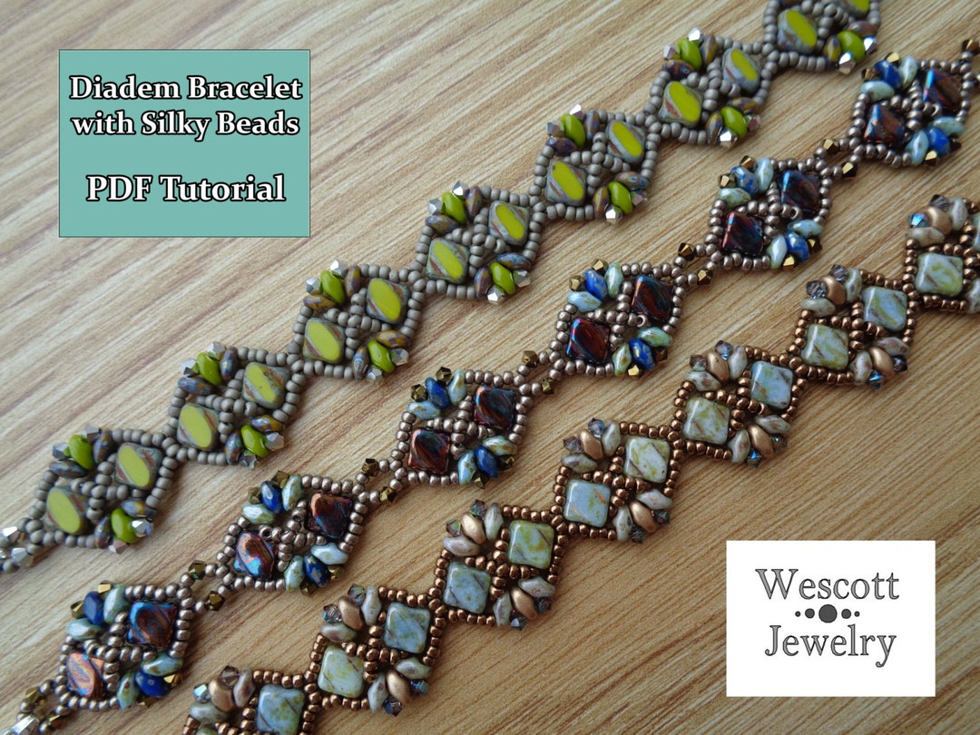 Beadweaving Pattern for Diadem Bracelet With Silky Beads and Superduos ...