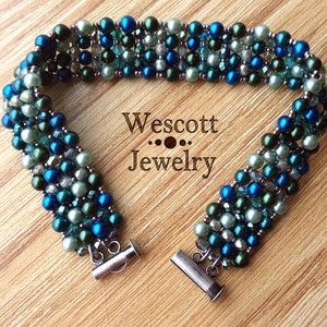 Beadweaving Pattern for Norelle Bracelet Cuff With Druks or Swarovski ...