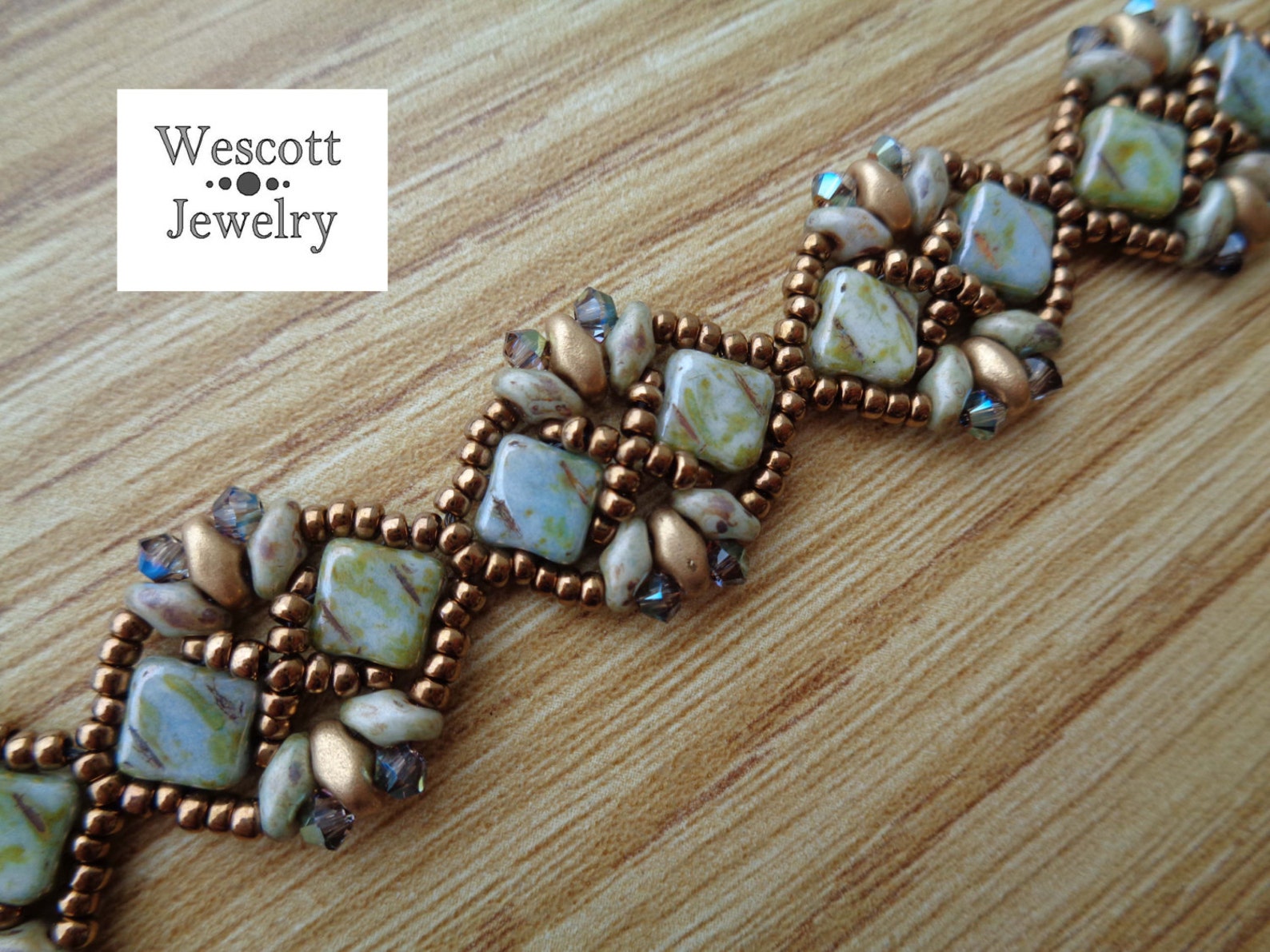 Beadweaving Pattern for Diadem Bracelet With Silky Beads and Superduos ...