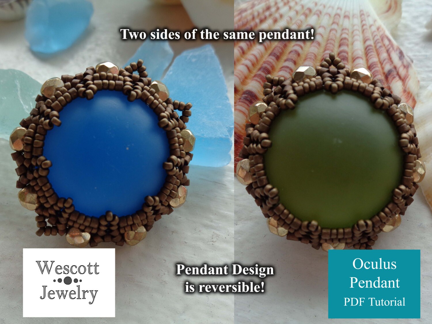 Beadweaving Pattern for Oculus Reversible Pendant With - Etsy