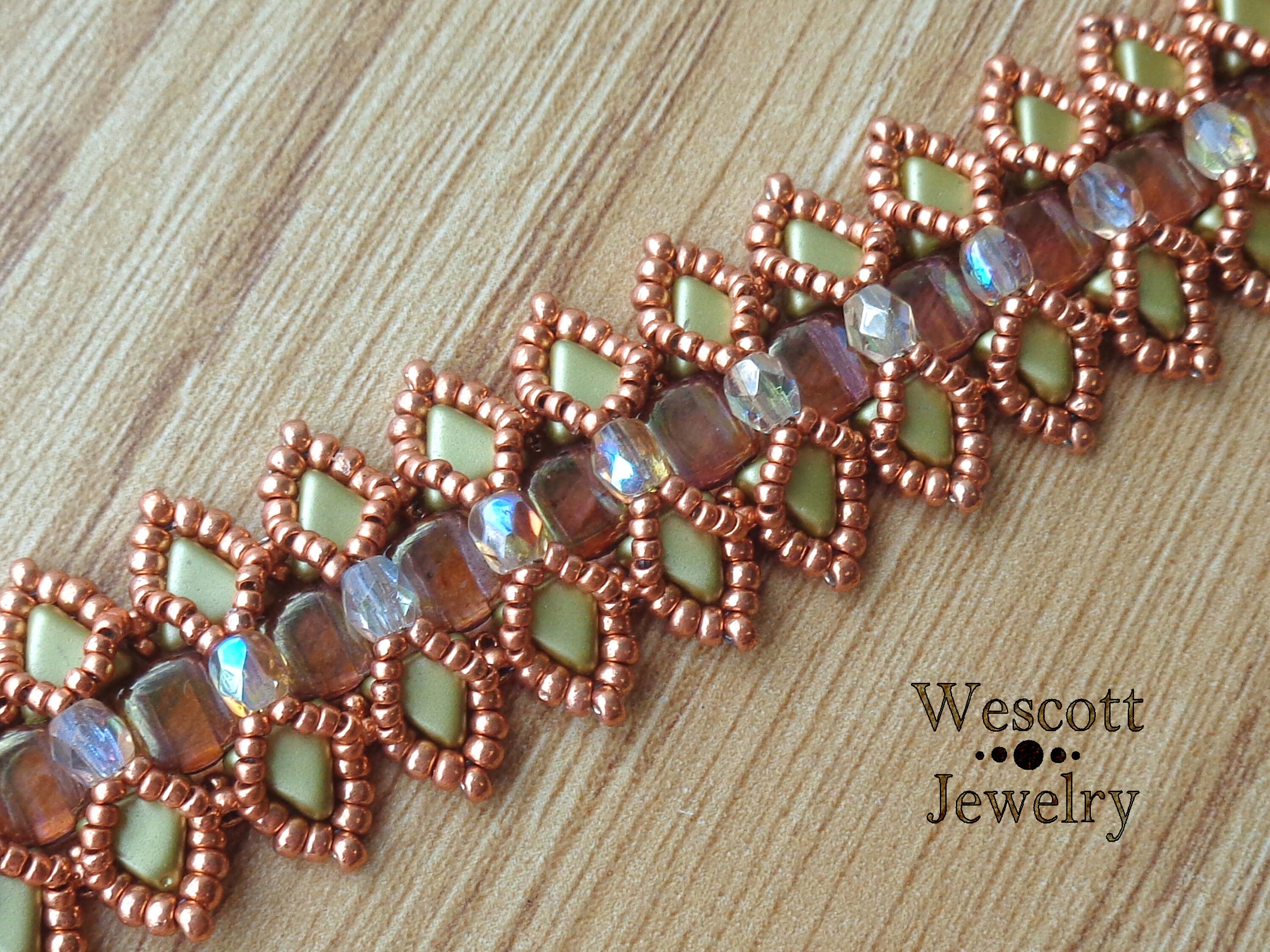 Beadweaving Pattern for Two Years Cuff With Kheops Puca and - Etsy Canada