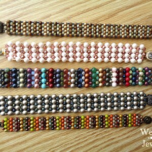 Beadweaving Pattern for Norelle Bracelet Cuff With Druks or Swarovski ...