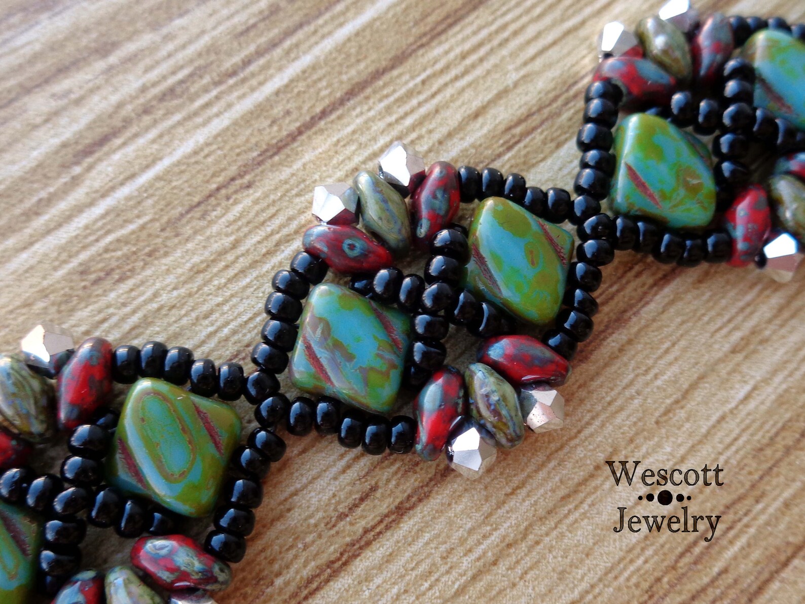 Beadweaving Pattern for Diadem Bracelet With Silky Beads and Superduos ...