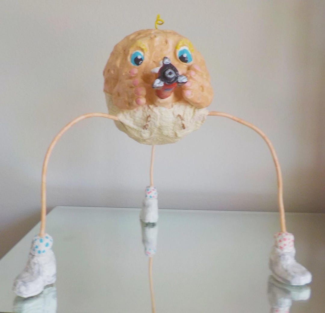 Moonchild Gets a New Pacifier Whimsical Sculpture OOAK - Etsy