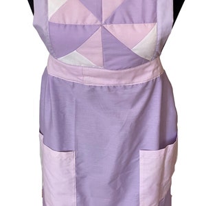 Amish Apron Handmade Adult Apron in Lilac and Lavender With - Etsy