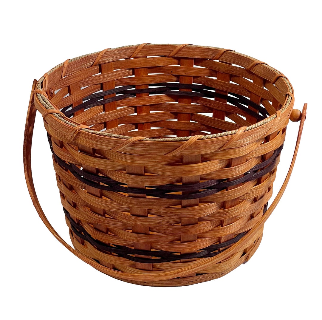 Amish Baskets Apple Pail Towel Storage Basket With Swinging Handle - Etsy