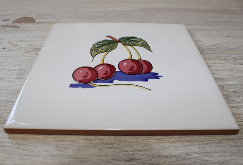 Cherry Terracotta Tile / Decorative Kitchen or Bathroom Accent / Back ...