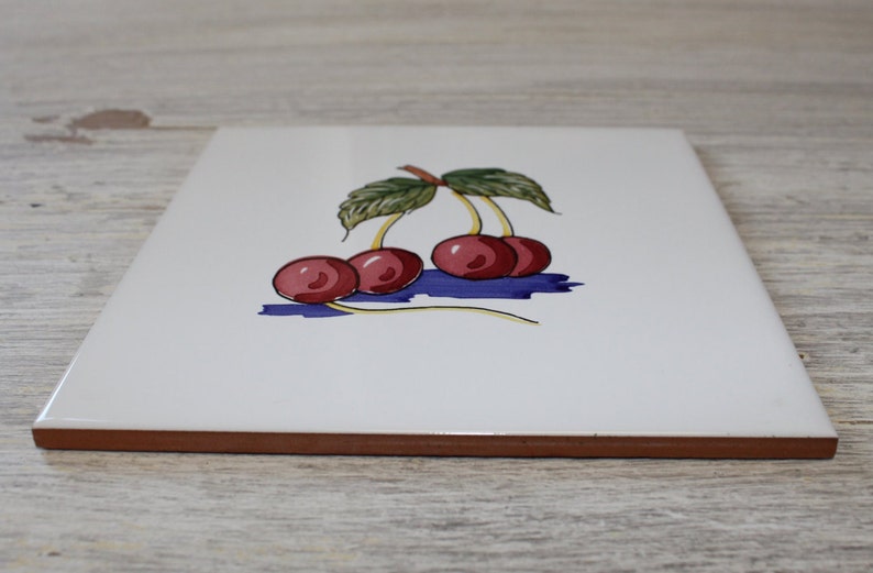 Cherry Terracotta Tile / Decorative Kitchen or Bathroom Accent / Back ...