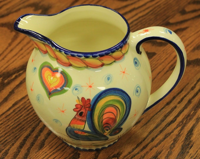 Rooster Ceramic Water Pitcher / Drink Pitcher / Portuguese - Etsy