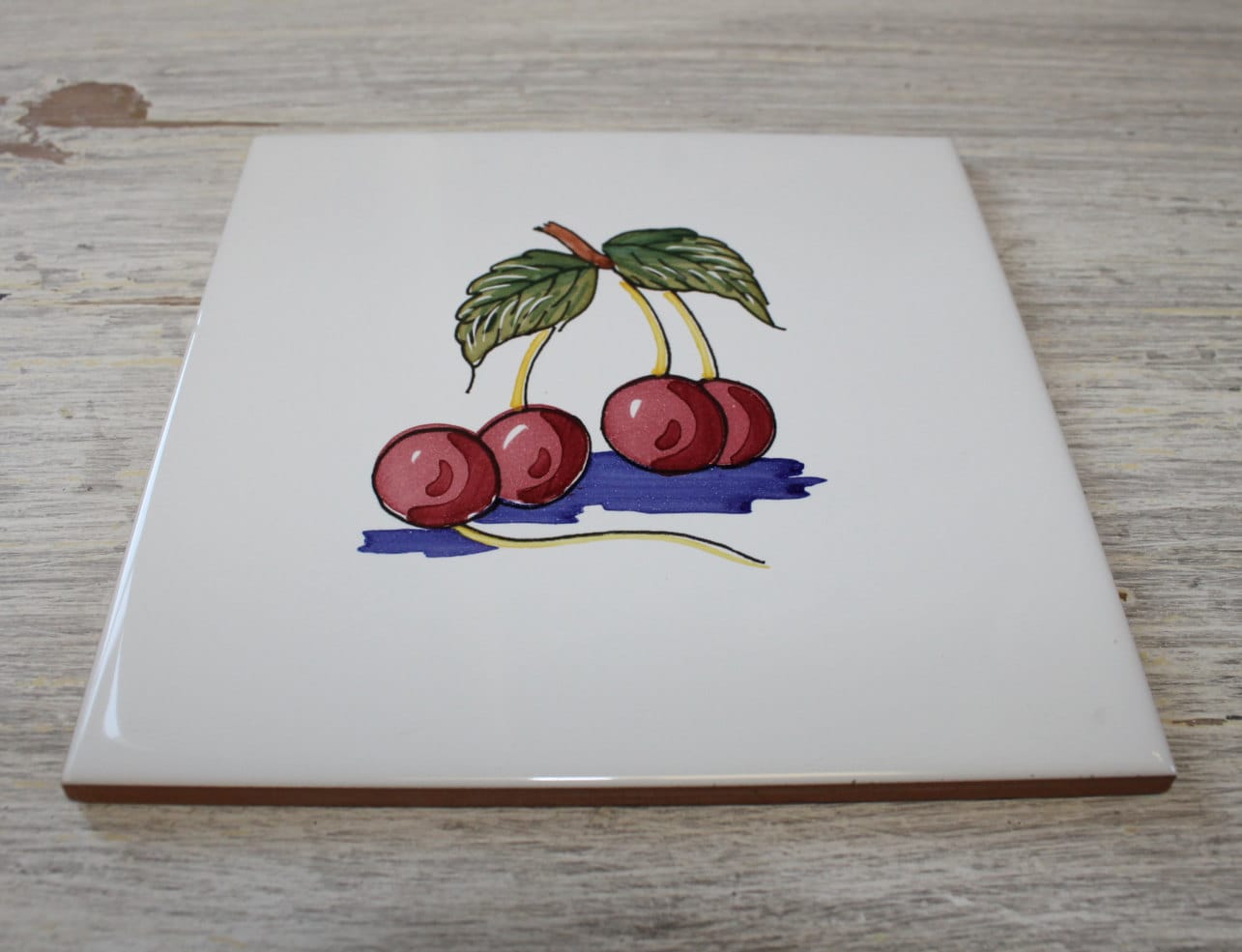 Cherry Terracotta Tile / Decorative Kitchen or Bathroom Accent / Back ...