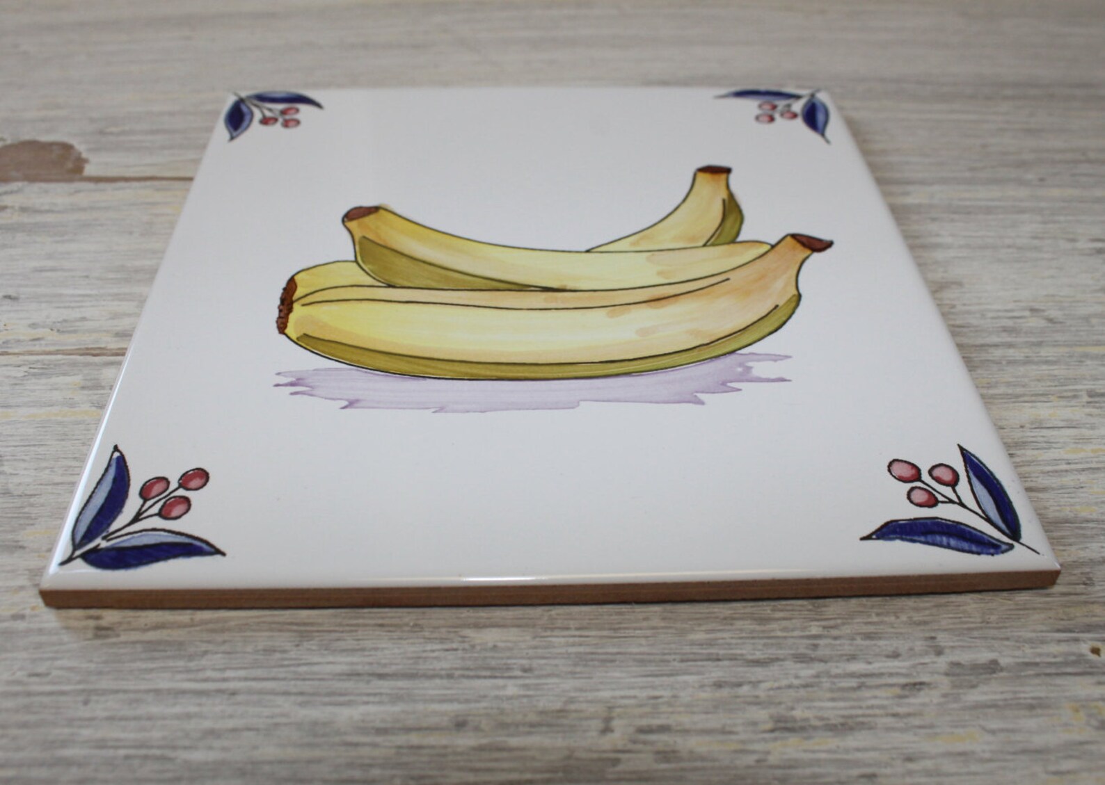 Banana Terracotta Tile / Decorative Kitchen or Bathroom Accent - Etsy