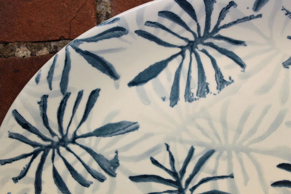 AZUL COLLECTION - Handmade & Hand Painted in Portugal - Ceramic Oval ...