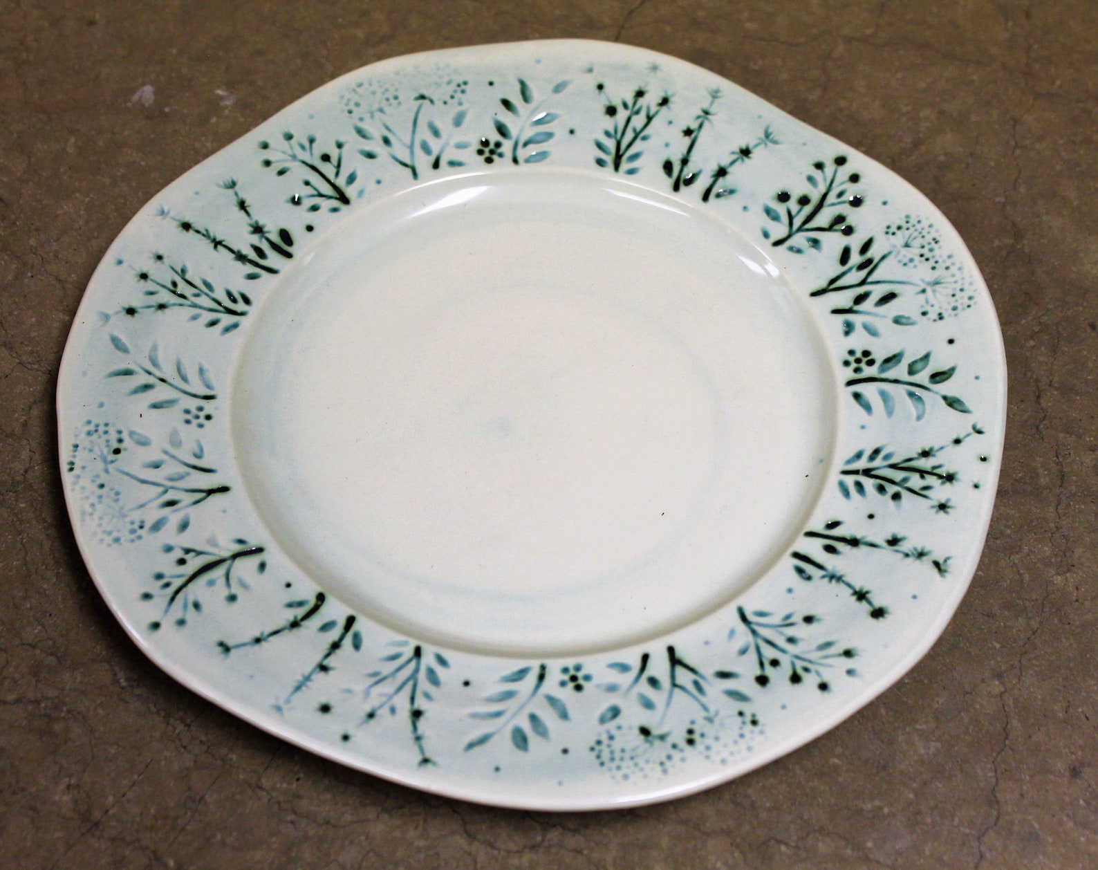 Dinner Plates Set of 4 in Rosemary / Portuguese Dinnerware / Stoneware ...