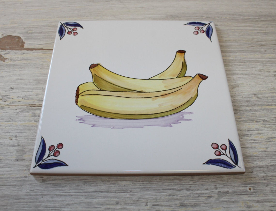 Banana Terracotta Tile / Decorative Kitchen or Bathroom Accent - Etsy