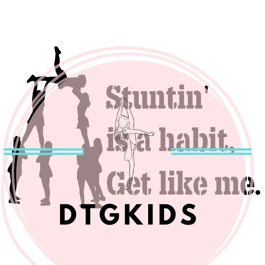 Stuntin Is A Habit Digital Design Download Svg Png Cut File Digital Cheerleader Cheerleading Etsy