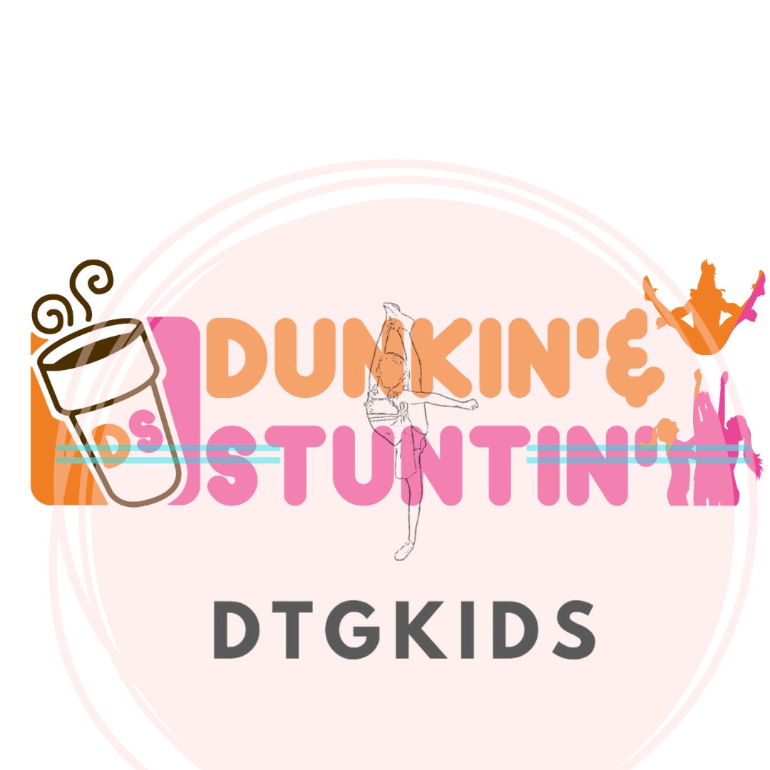Cheer Shirt Design Dunkin & Stuntin' Png Cheerleader Cheerleading - Etsy