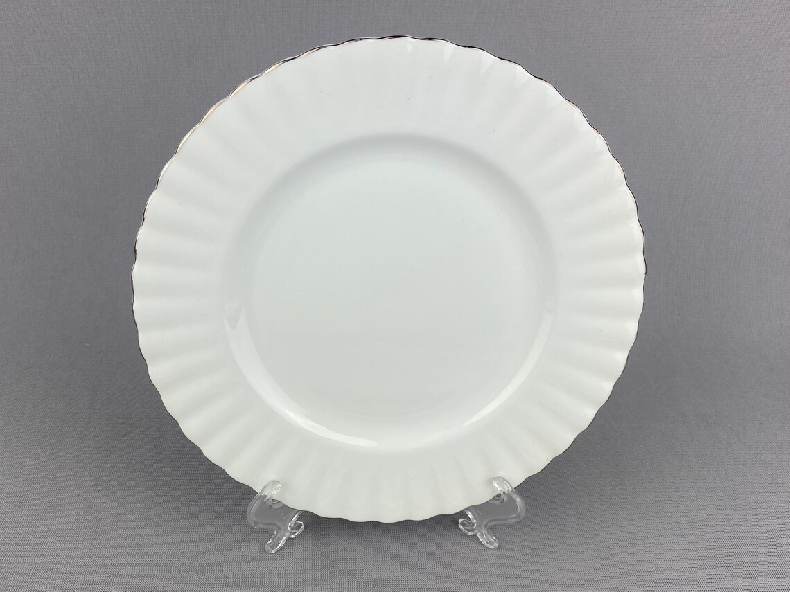 3 Royal Albert Platinum Chantilly Salad Plates Vintage | Etsy