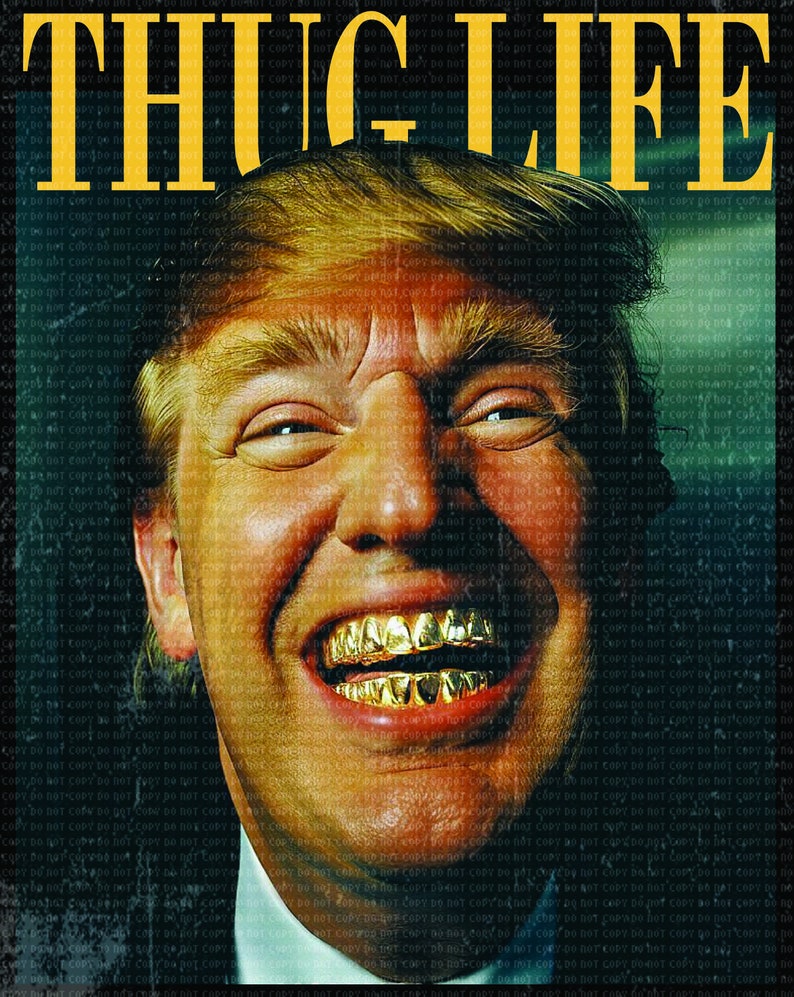 Trump Grillz, Gold Smile PNG, 300 DPI, - Etsy
