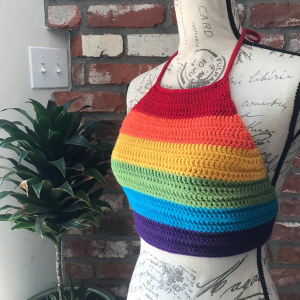 Rainbow Crop Top - Etsy
