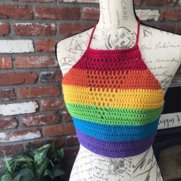 Rainbow Crop Top - Etsy