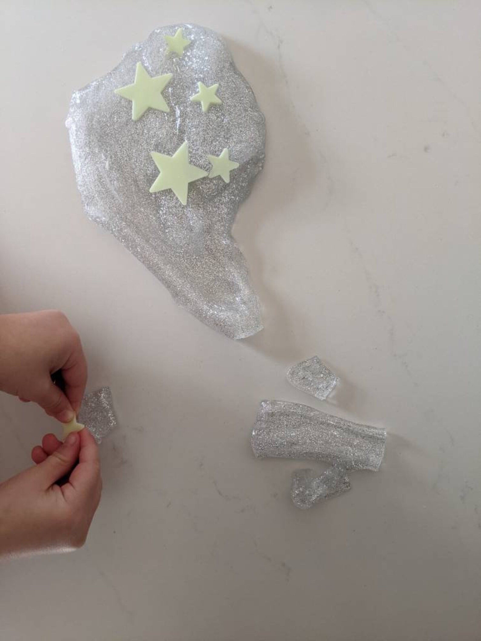 Moon slime 8oz slime for kids clear slime silver glitter slime | Etsy