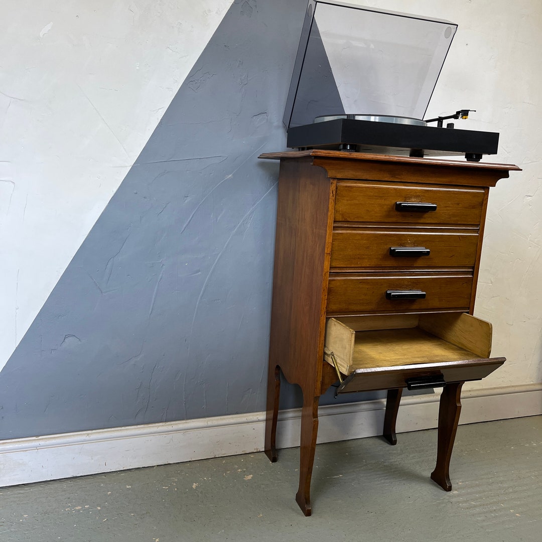 Antique 1930s Music Cabinet Collectors Storage Record - Etsy UK