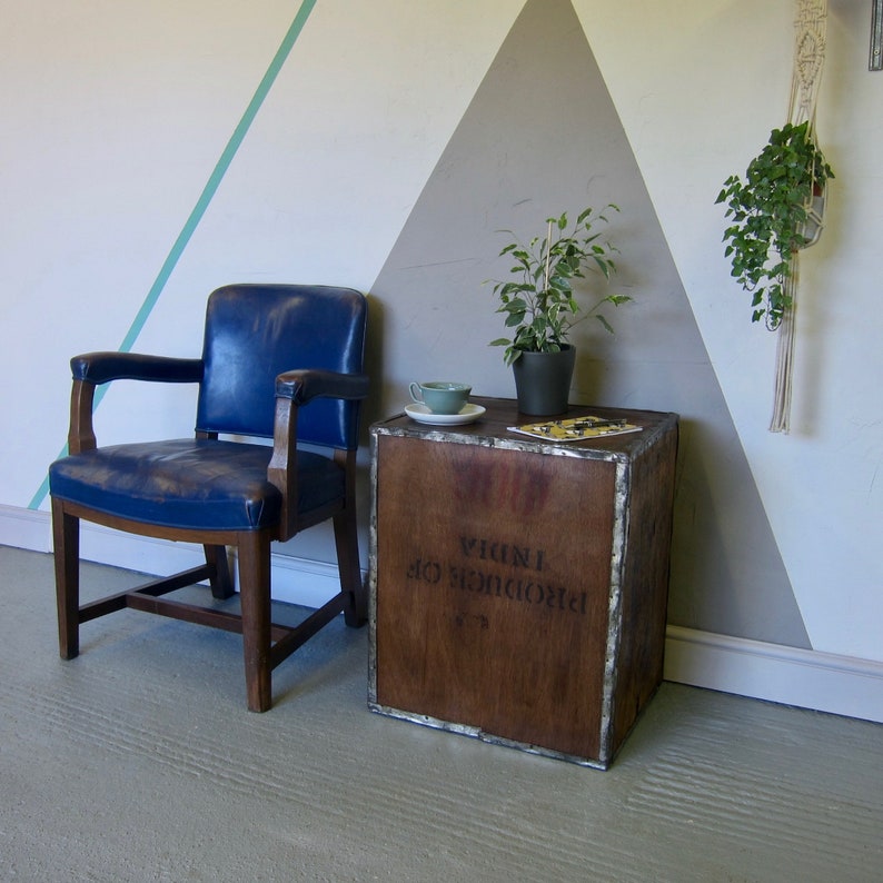 Vintage Tea Chest Trunk Box Crate Storage Side Table Bed Side | Etsy