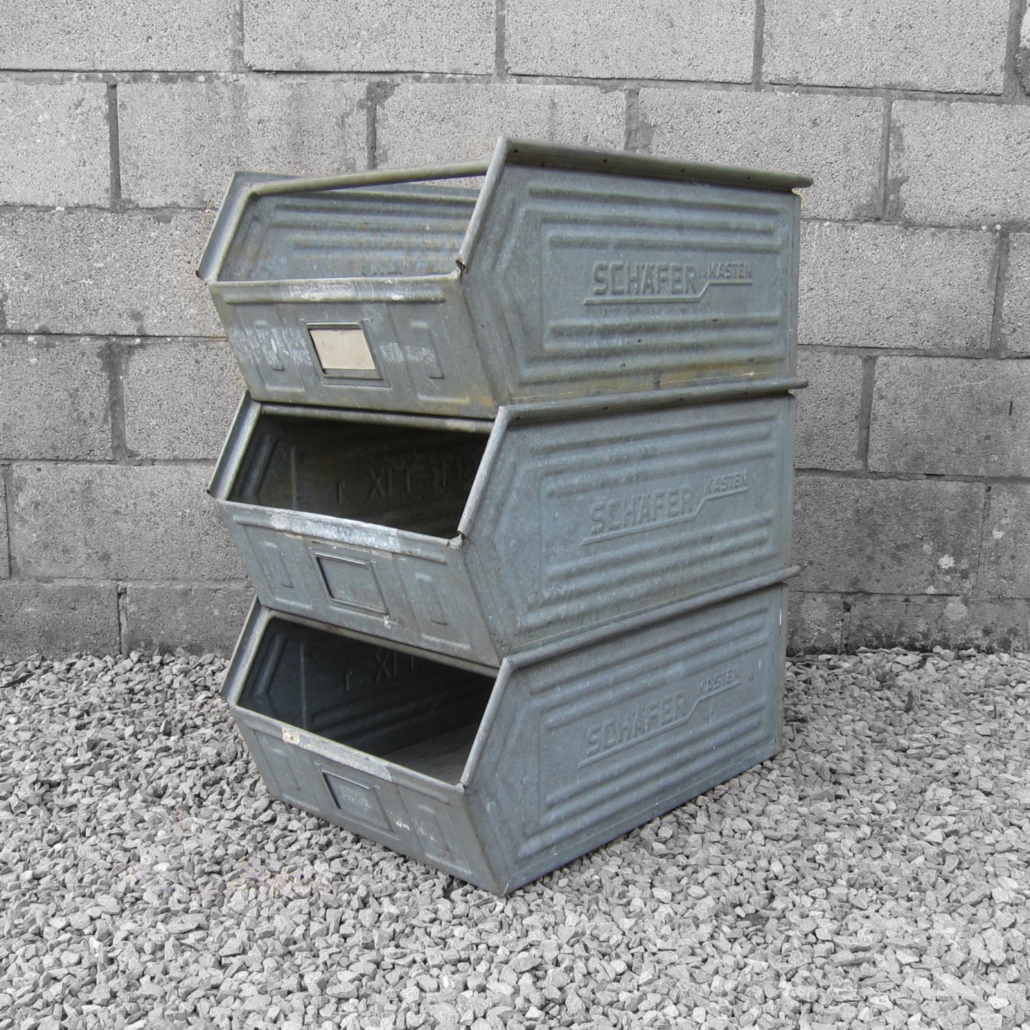 Industrial Storage Crate Boxes Stacking Kitchen Display | Etsy