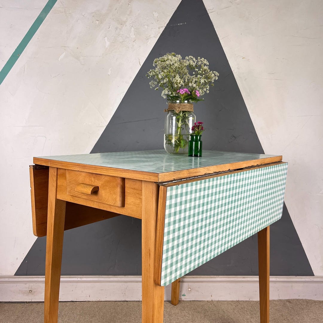 Kitchen Dining Mid Century Green Formica Table - Etsy UK