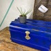 Sml Industrial Blue Steamer Trunk Chest Coffee Table Storage Box - Etsy UK