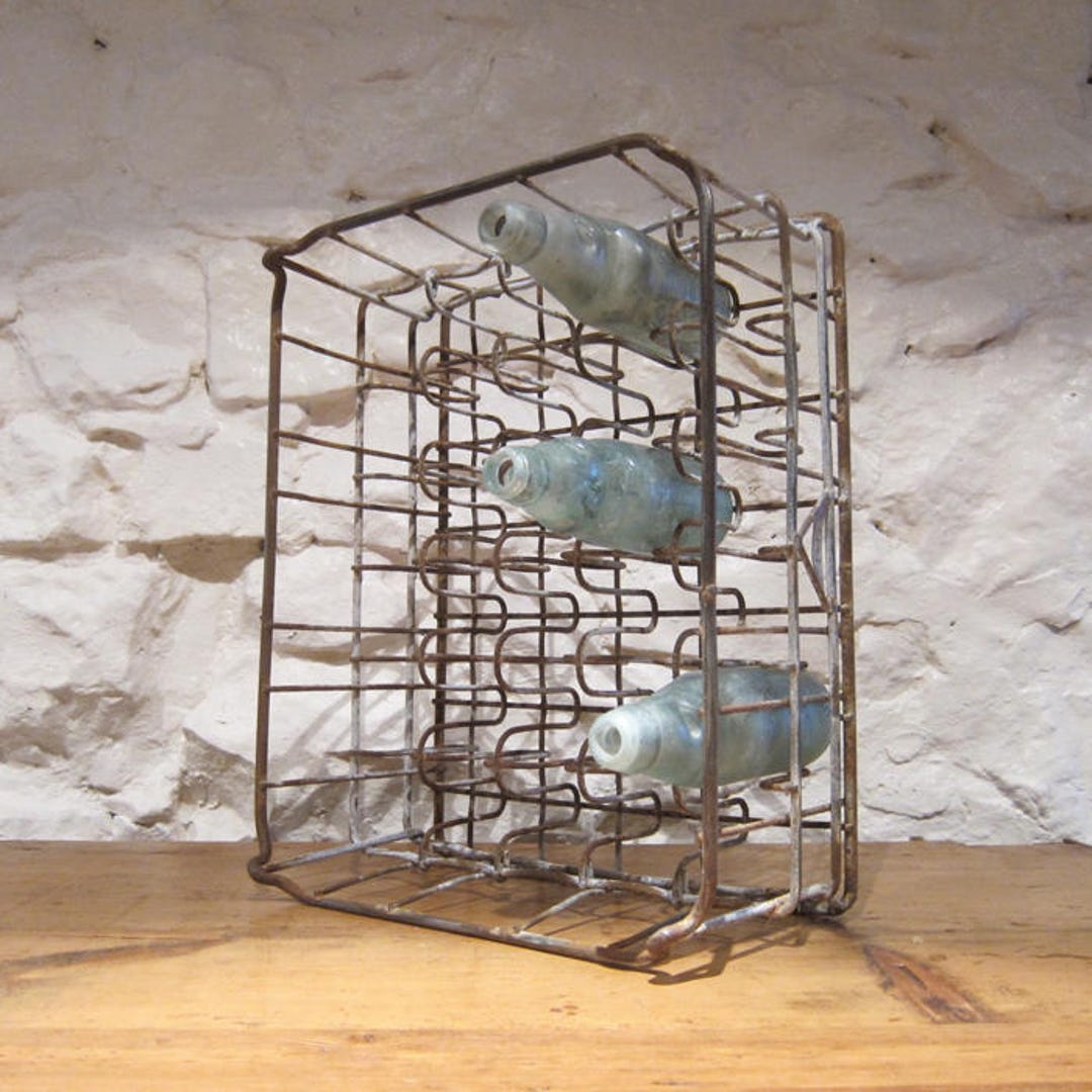 Industrial Vintage Bottle Rack Storage 1950s - Etsy