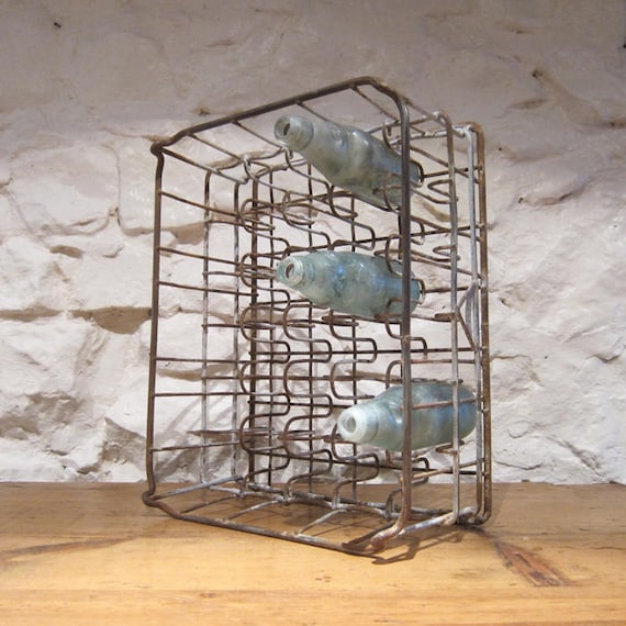 Industrial Vintage Bottle Rack Storage 1950s - Etsy