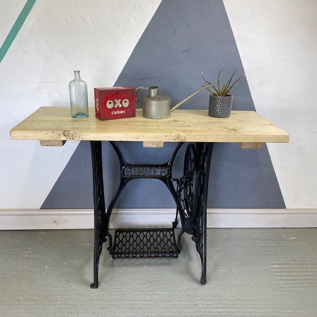 Singer Table Industrial Pine Scaffold Sideboard Desk SMALL - Etsy UK