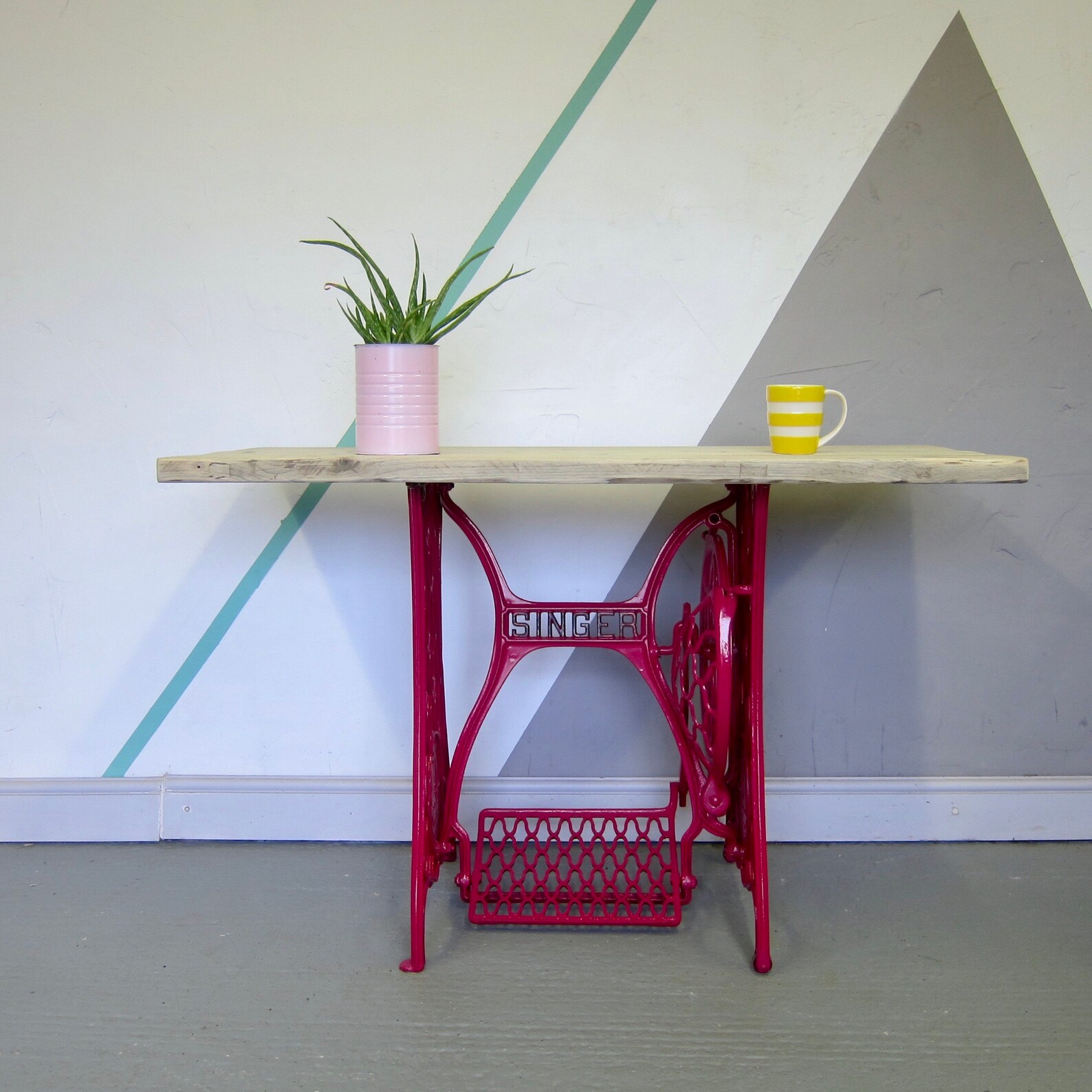 Pink Singer Table Industrial Pine Scaffold Sideboard Desk - Etsy UK