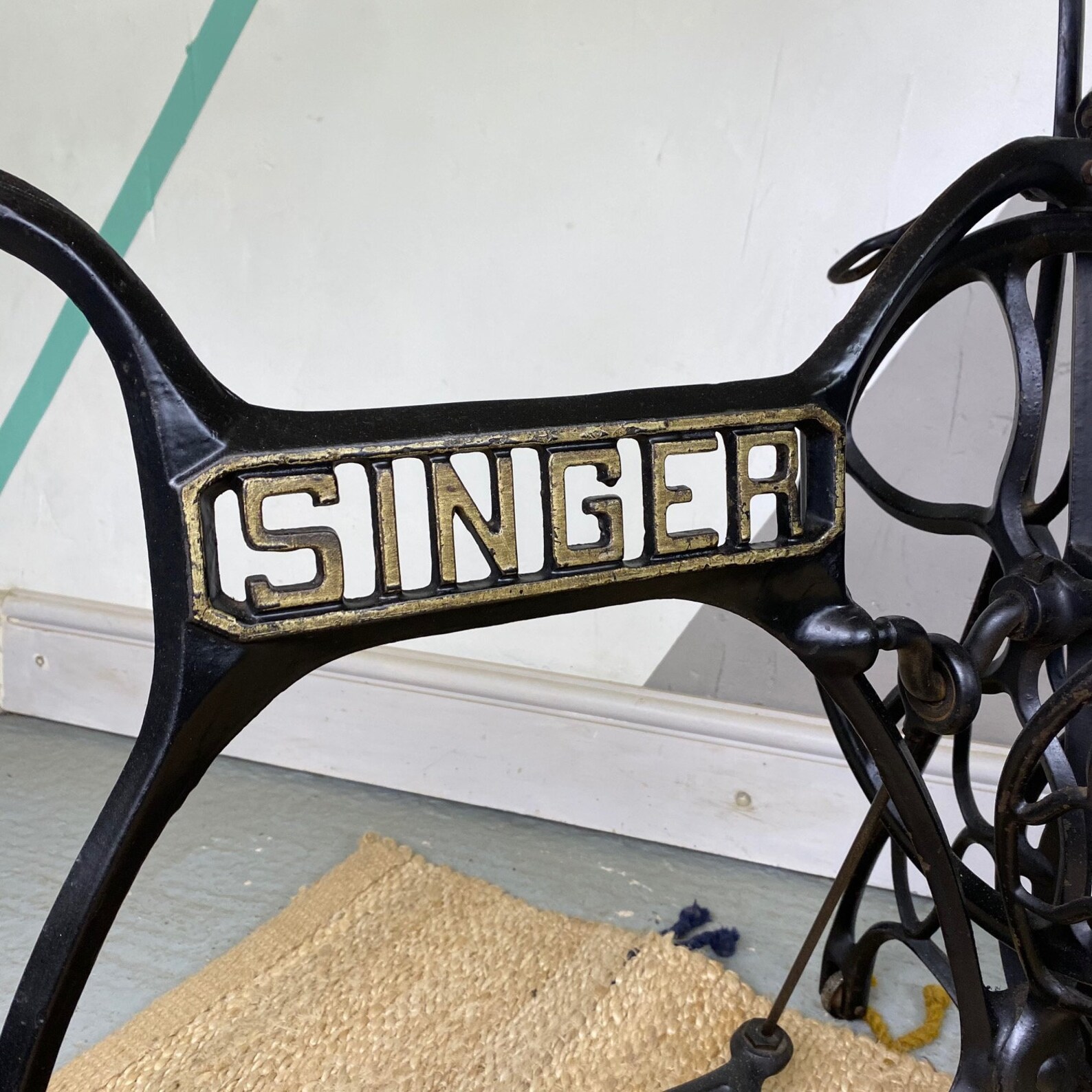 Vintage Singer Table Industrial Pine Reclaimed Scaffold - Etsy UK